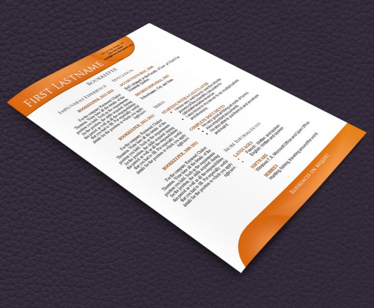 Modified version resume template (#853) • Get A Free CV