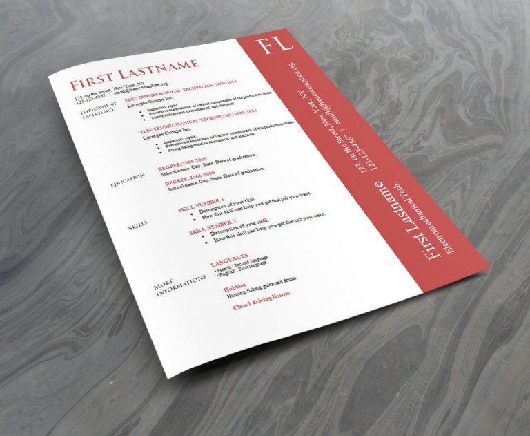 Modified version resume template (#853) • Get A Free CV