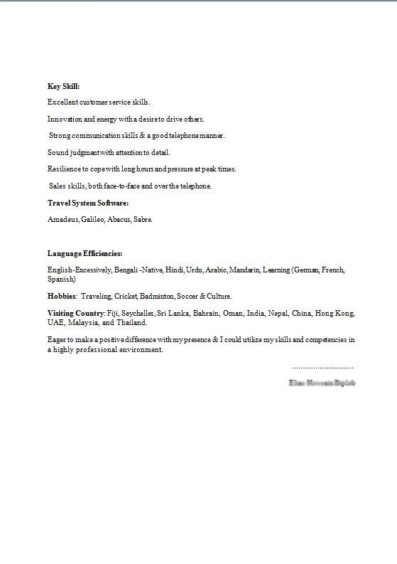 Travel Agent • Get A Free CV