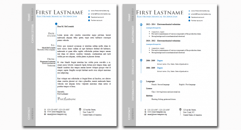 Creative and Formal Cover Letter and CV Bundle – Samples • Templates ...